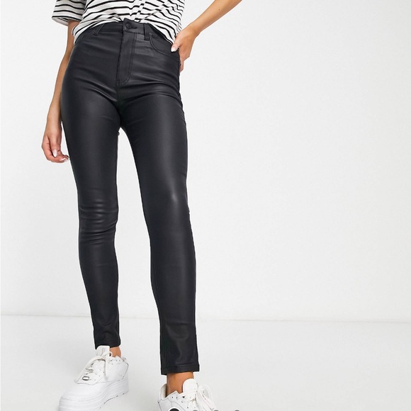 New Look | Jeans | New Look Coated Black High Waisted Skinny Jean ...